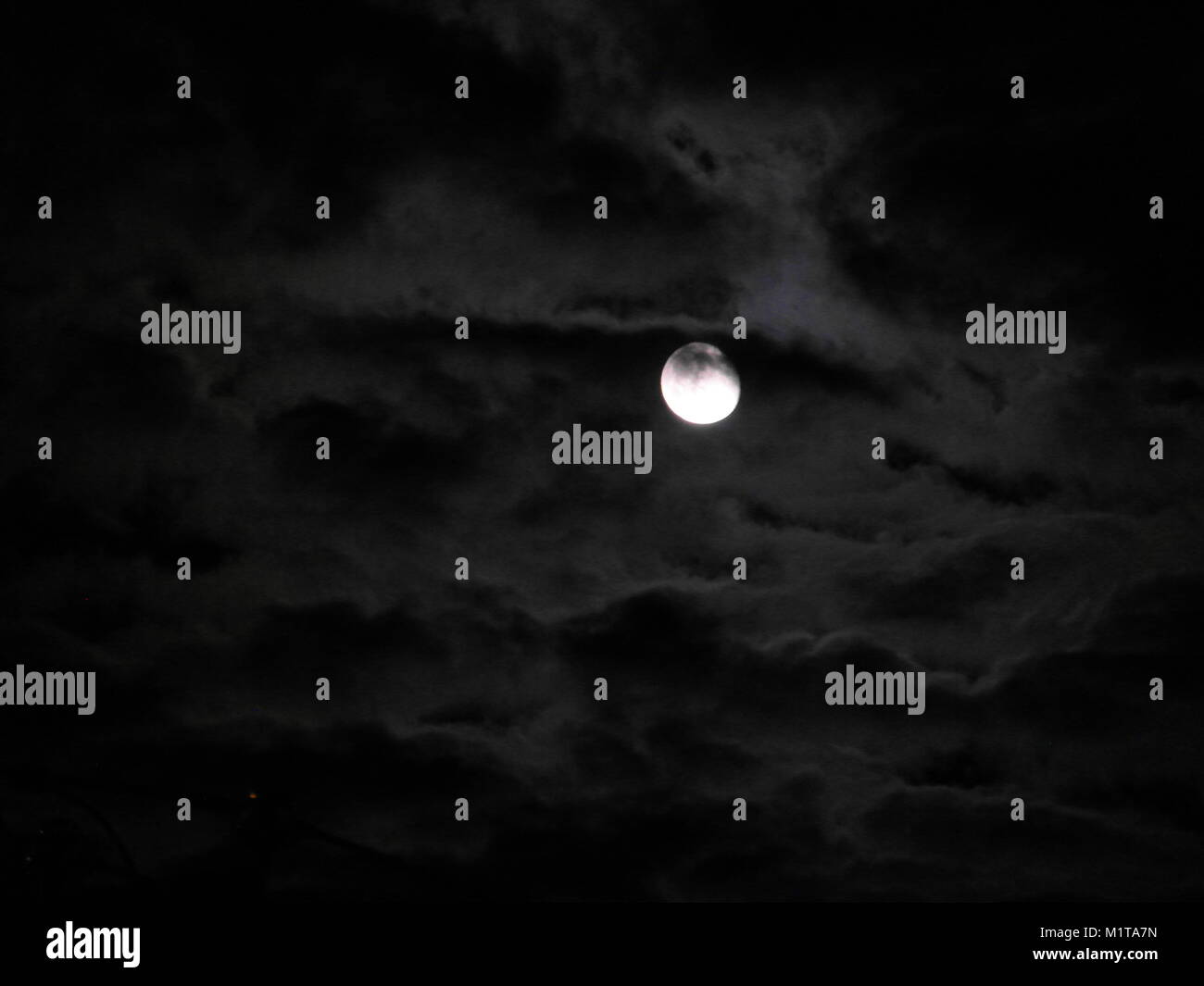 Fascinating midnight moon Stock Photo - Alamy