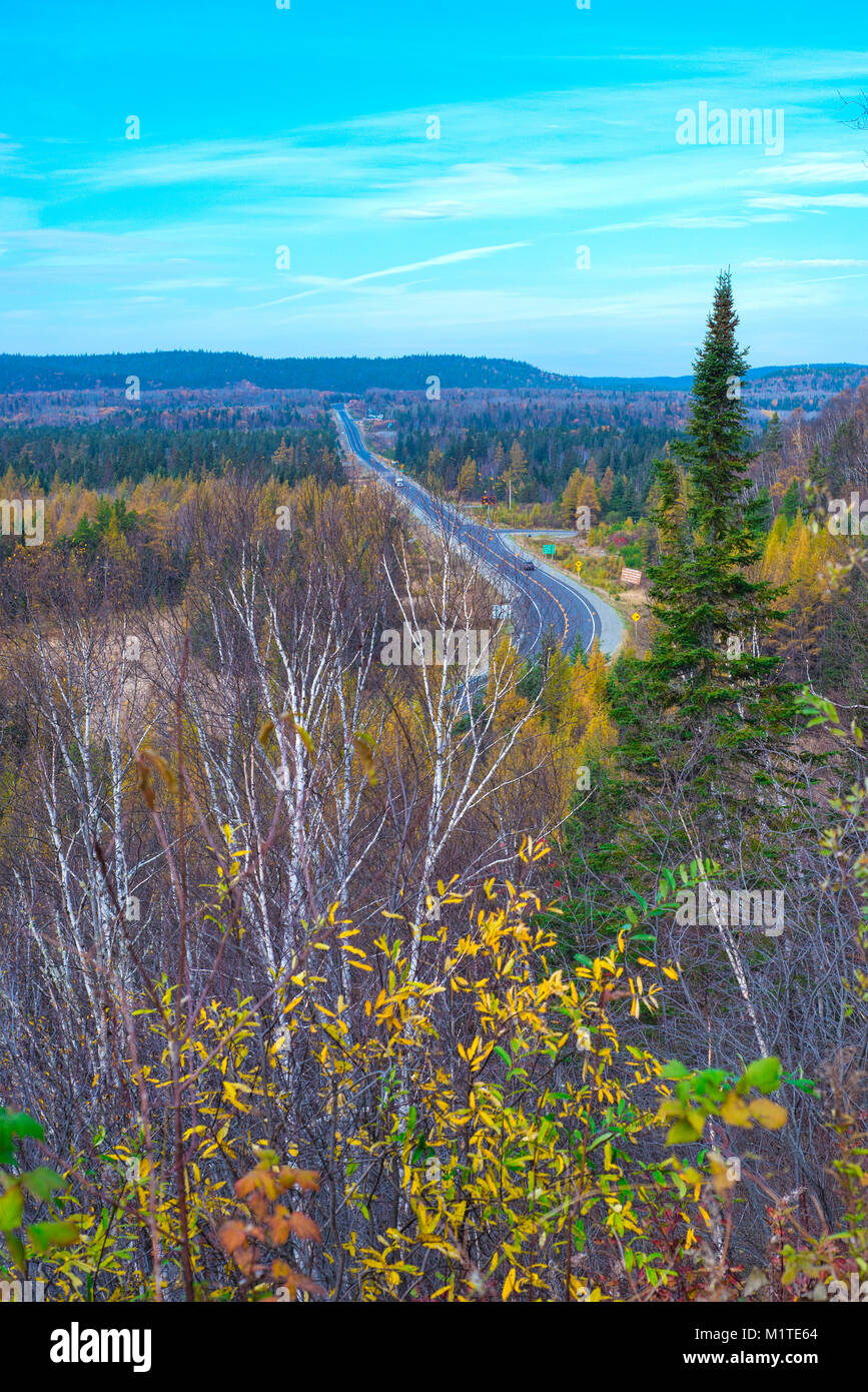 View of Transcanada Highway, a road system that travels through all ten ...