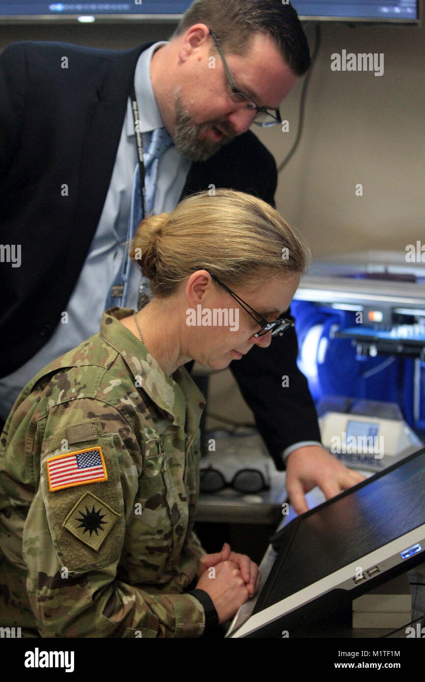 Brig. Gen. Laura Yeager of the California National Guard tours the 163d ...
