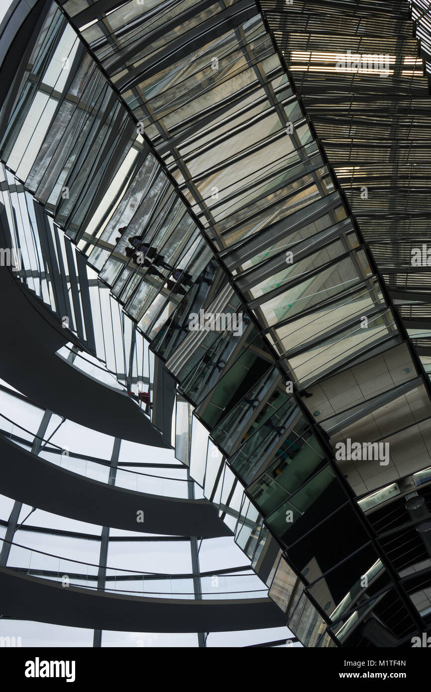 The Reichstag building, Norman Foster dome, Berlin, Germany Stock Photo ...