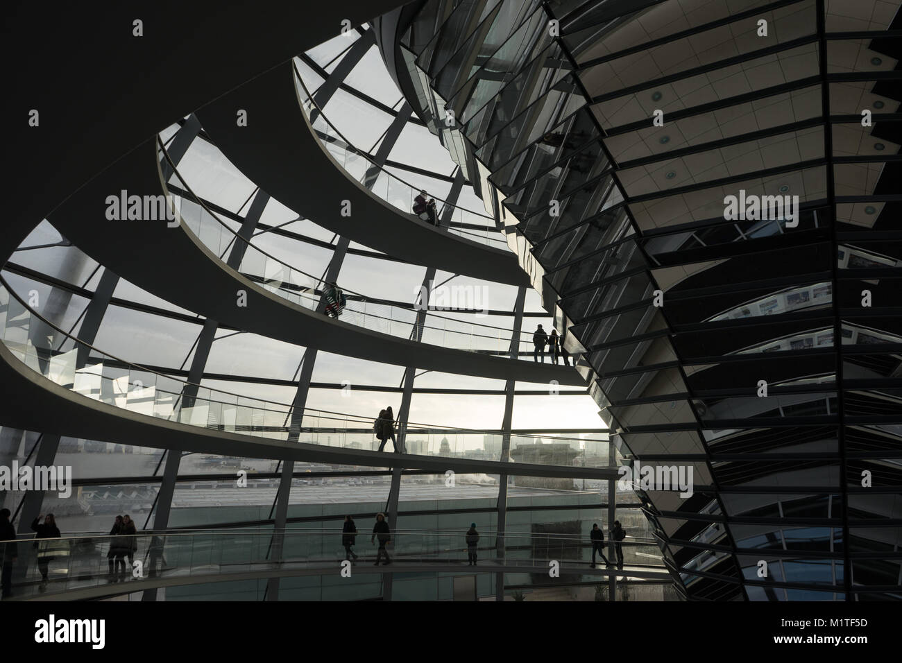 The Reichstag building, Norman Foster dome, Berlin, Germany Stock Photo ...