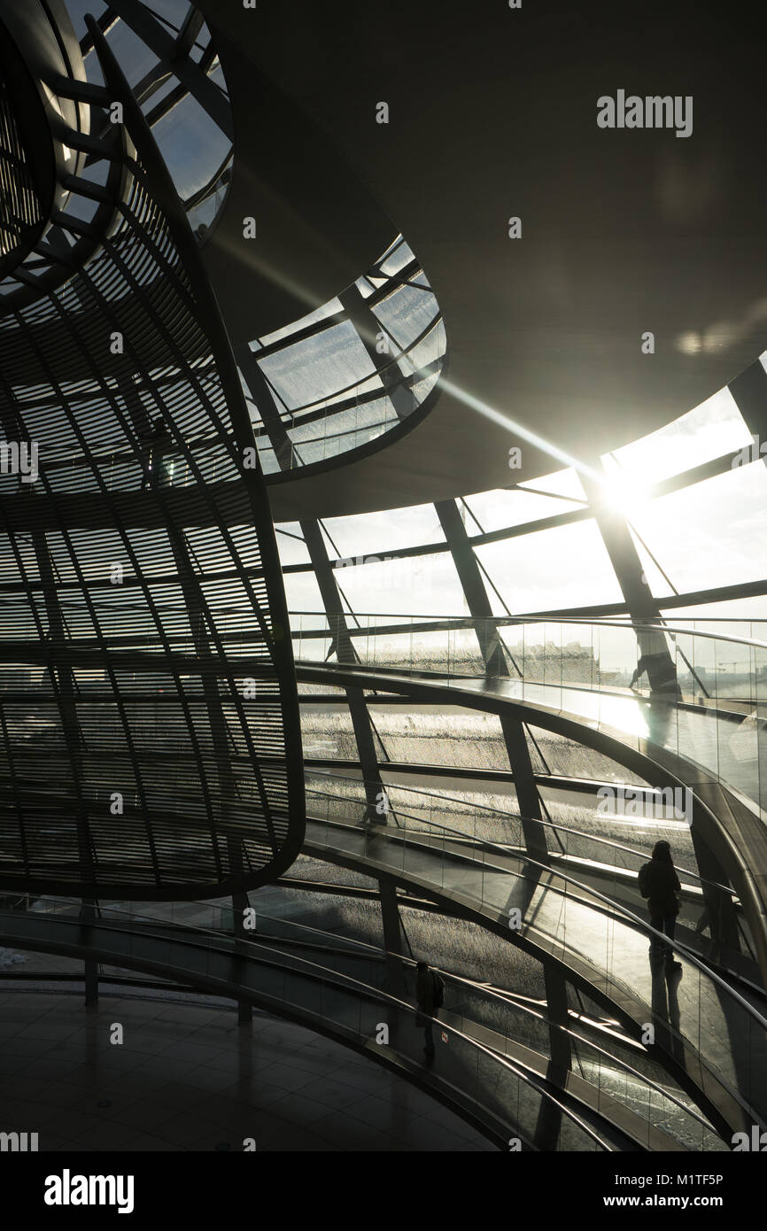 The Reichstag building, Norman Foster dome, Berlin, Germany Stock Photo ...