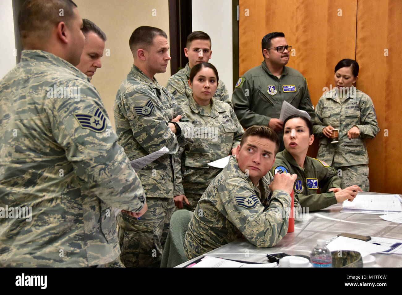 Airmen work together during an Enlisted Development Seminar March 6 ...