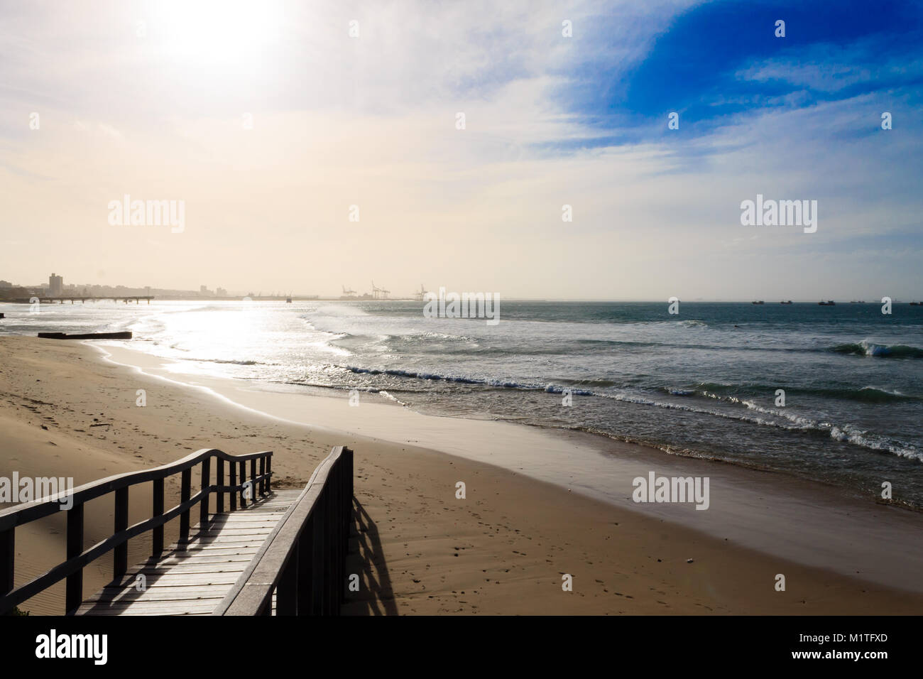 Port Elizabeth beach view, South Africa panorama. Indian ocean ...