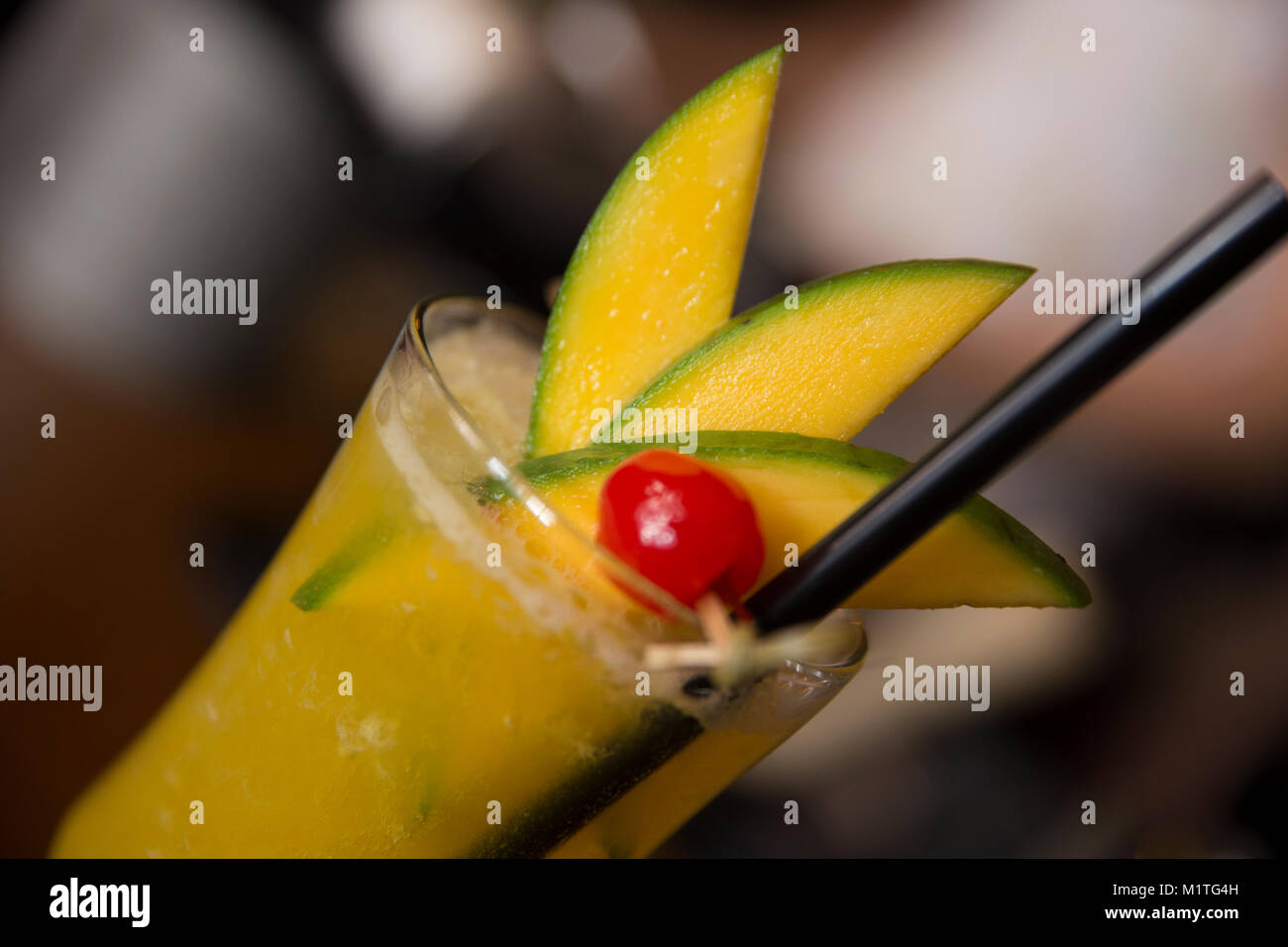 Mango Refreshing Cocktail Stock Photo - Alamy