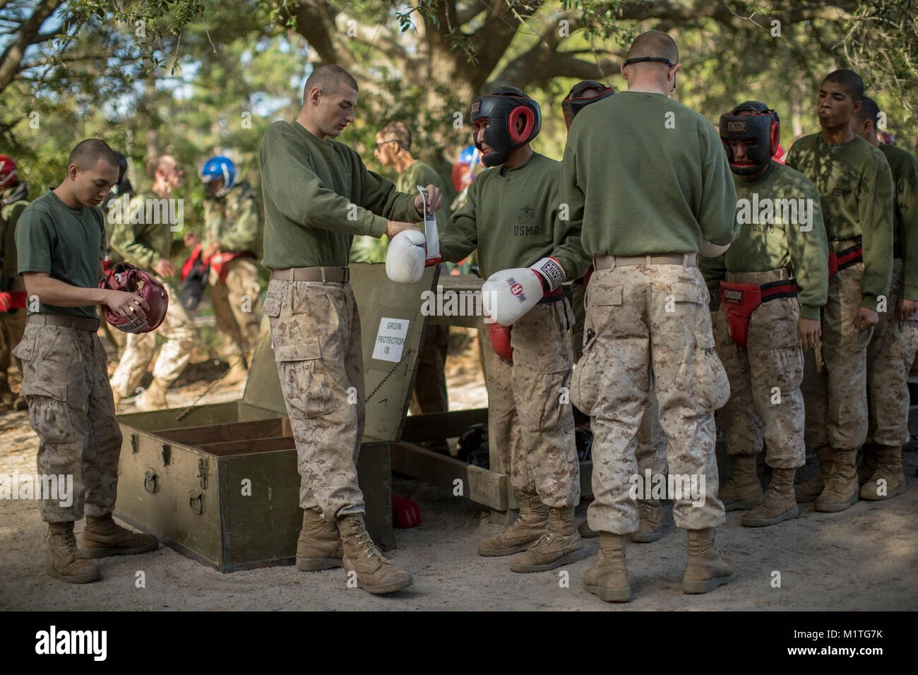 United States Marine Corps recruits of Golf Company, 2nd Recruit ...