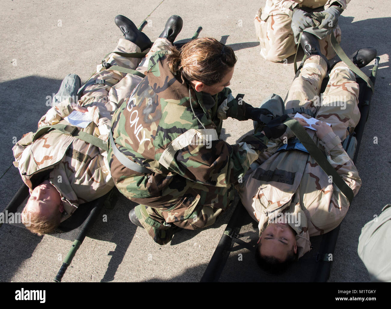 Airmen from the 60th Air Mobility Wing stabilize and transport “injured ...