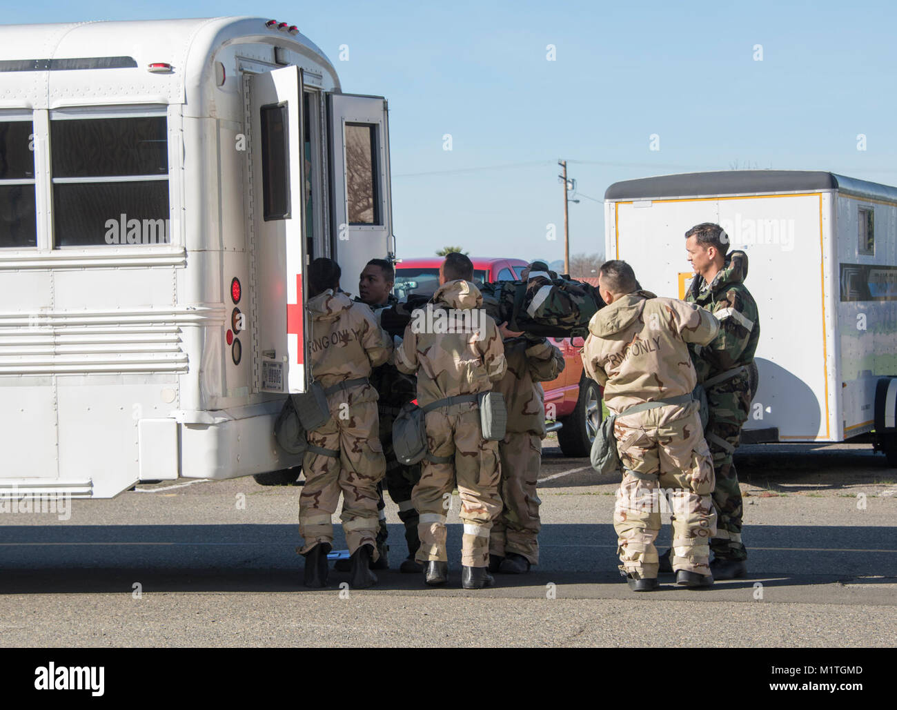Airmen from the 60th Air Mobility Wing stabilize and transport “injured ...