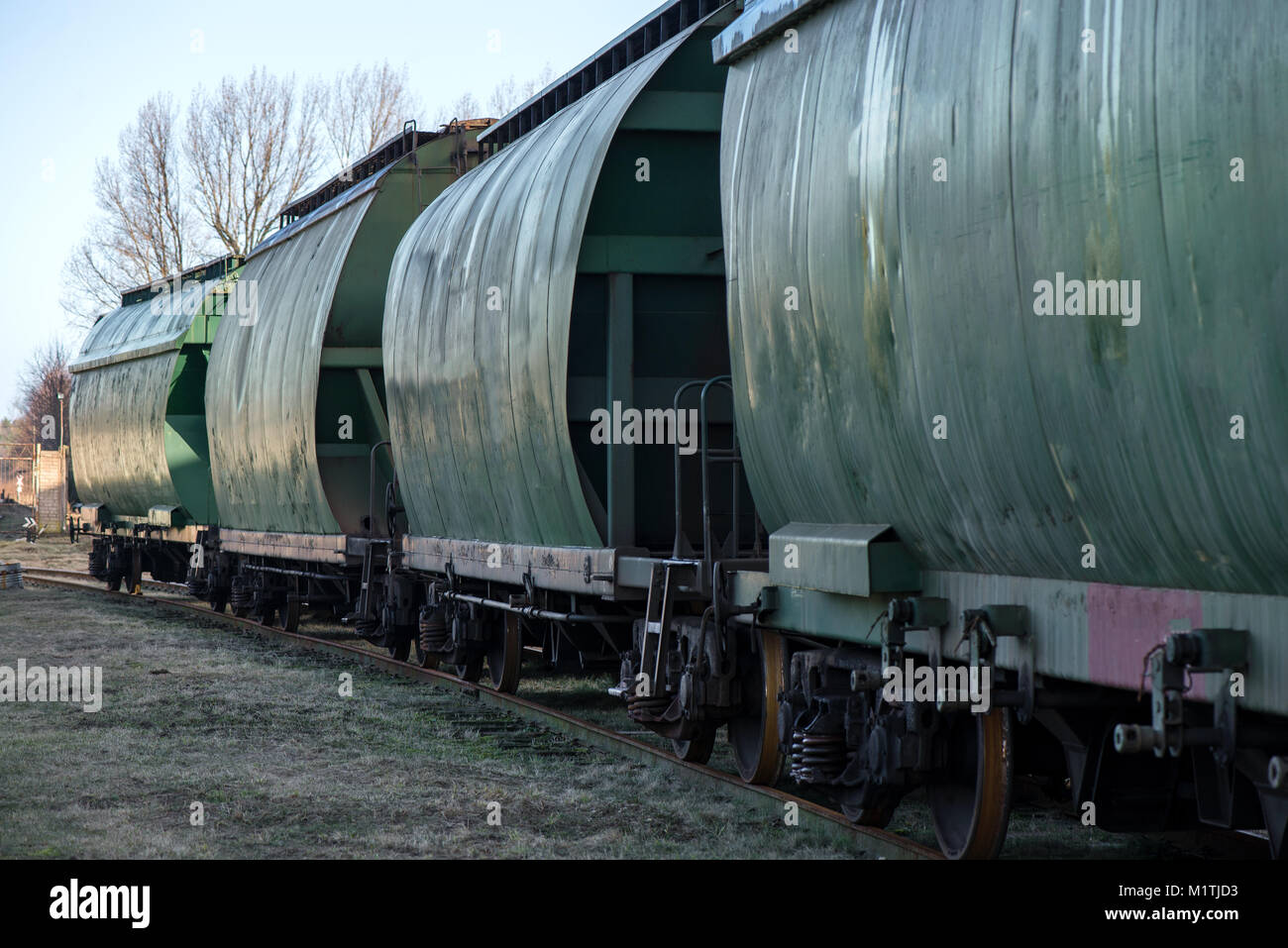 City junction railway yard on which sorting of freight railway trains ...