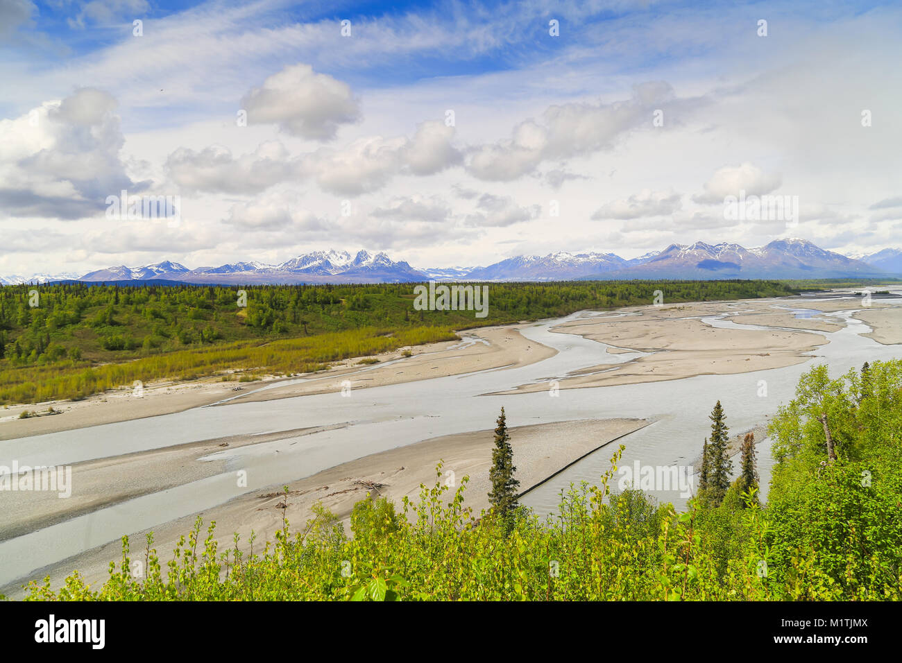 Denali National Park seen from the Denali State Park Stock Photo - Alamy