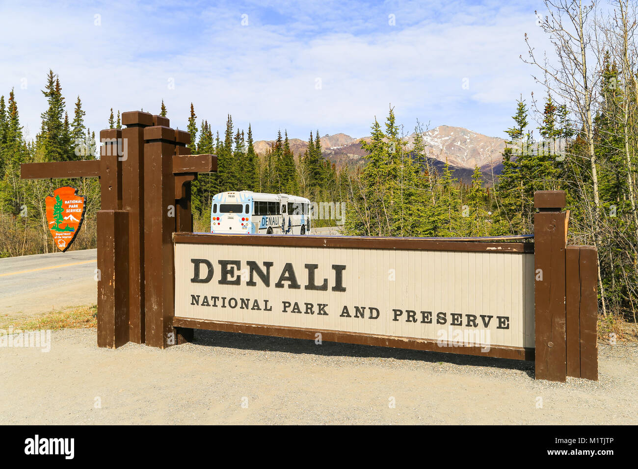 Denali national park sign hi-res stock photography and images - Alamy