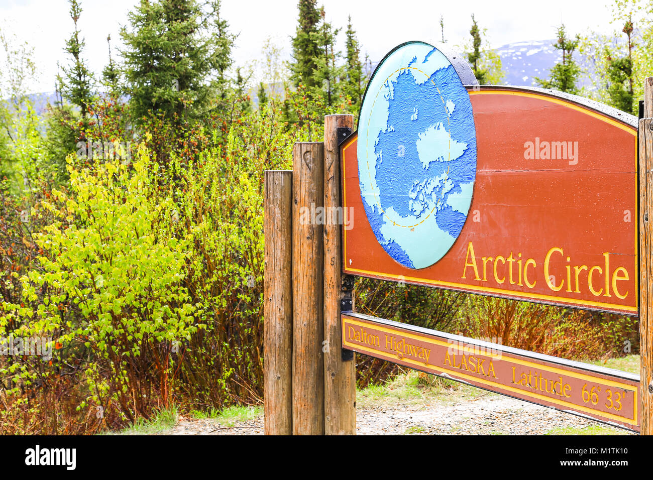 Arctic circle sign alaska hi-res stock photography and images - Alamy