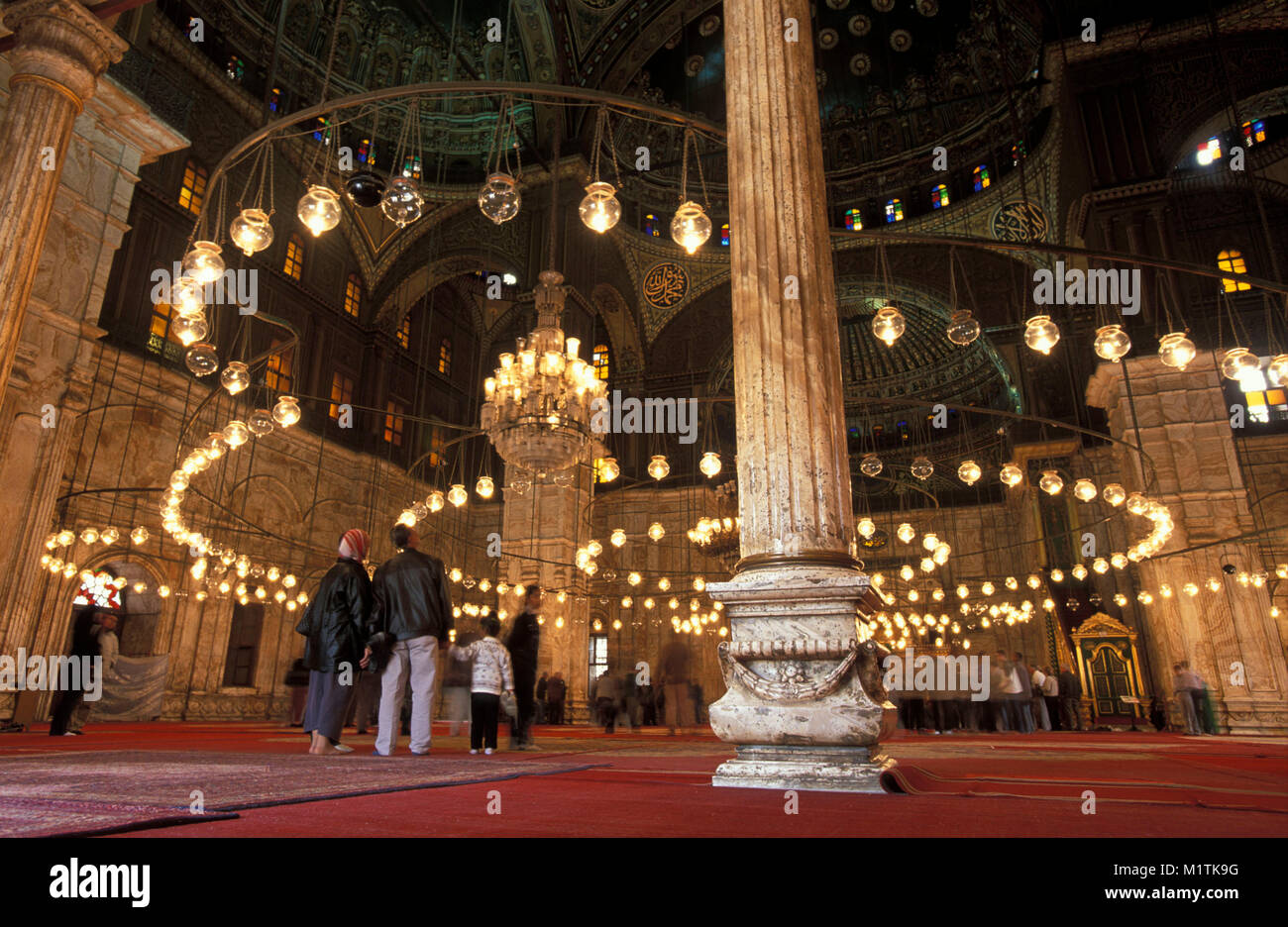 Egypt, Cairo. Interior of mosque of Mohammed Ali Stock Photo - Alamy