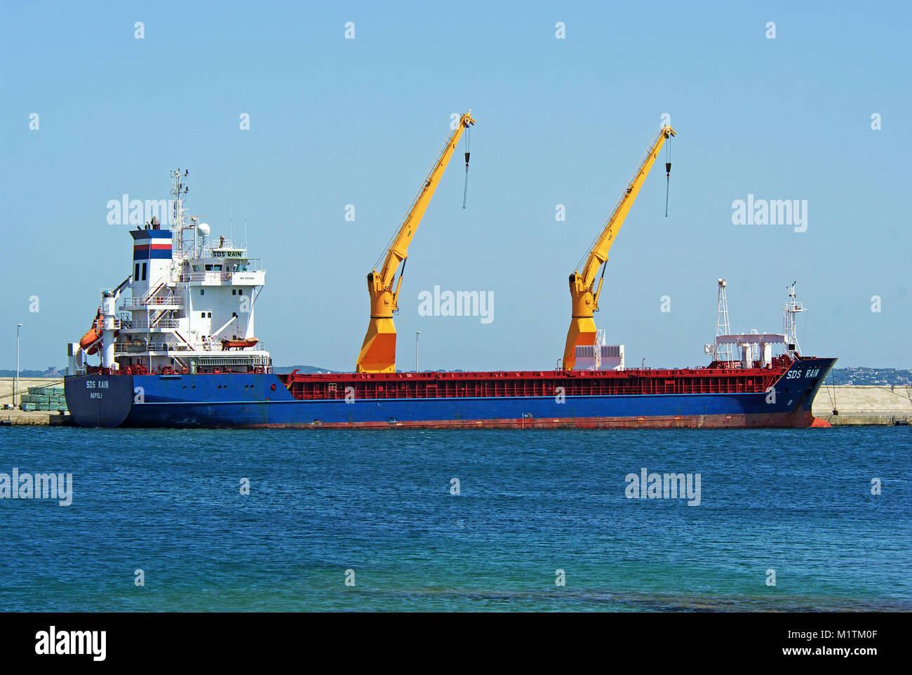 Cargo Ship, Peschereccio Harbour, Gallipoli, Puglia, Southern Italy ...