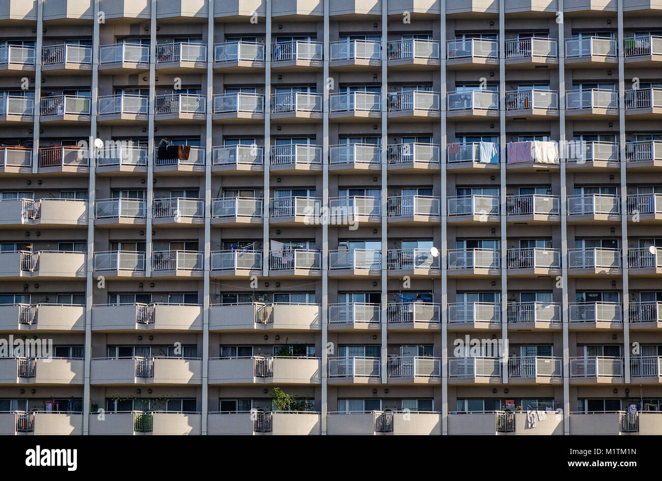 Tokyo, Japan - Jan 4, 2016. Beautiful facade of the new high-rise ...