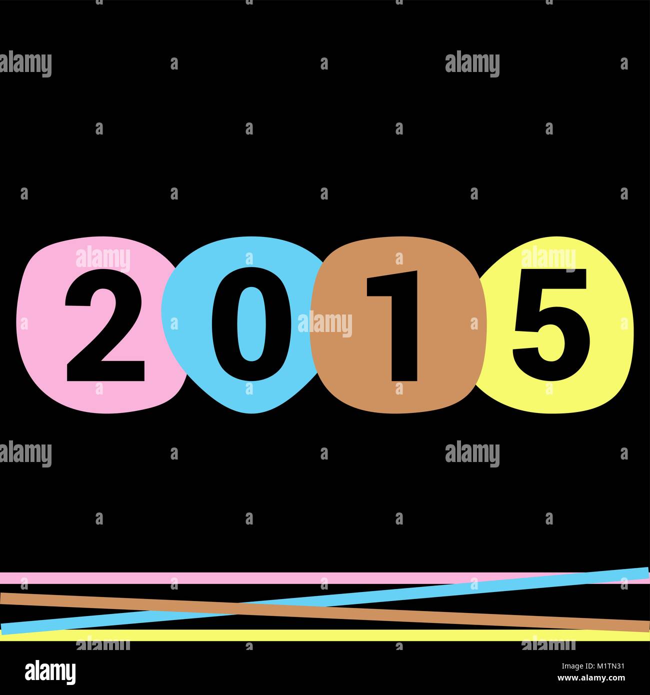 Creative happy new year 2015 design Stock Vector Images - Alamy