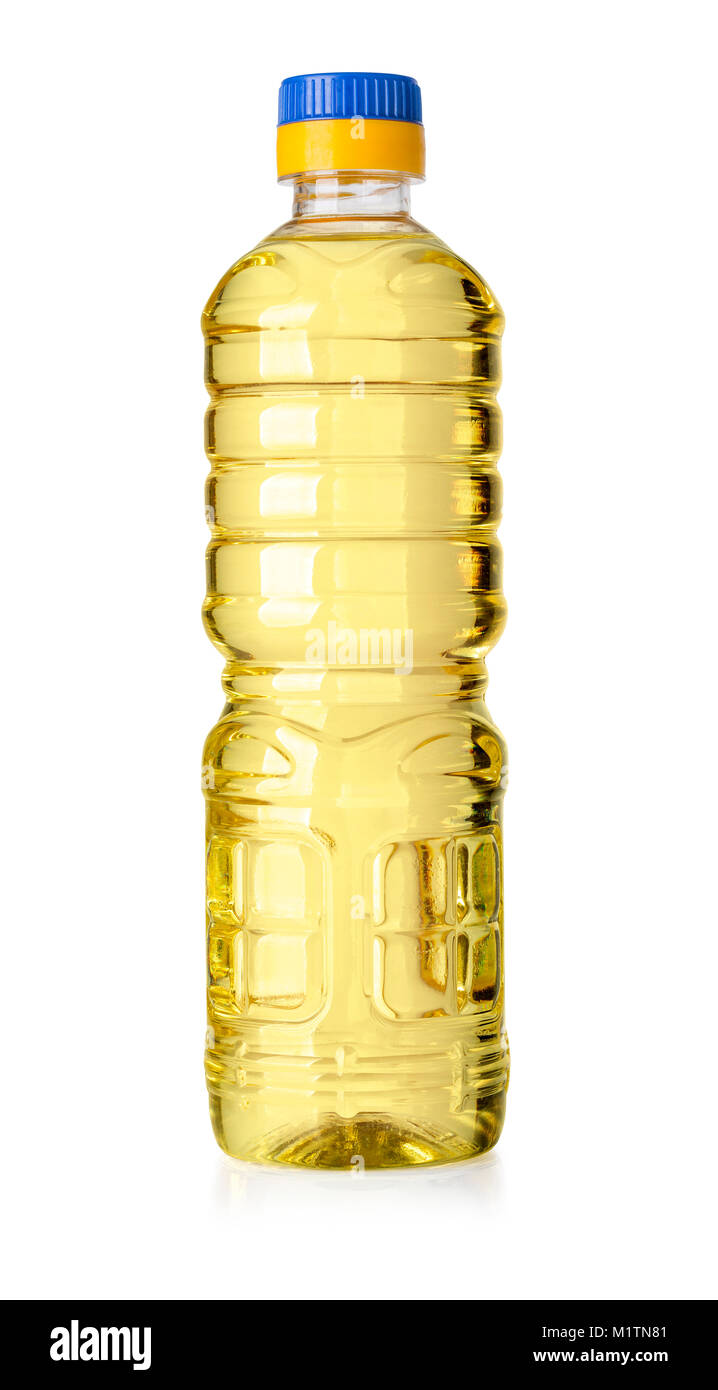 oil plastic bottle isolated on white background with clipping path ...