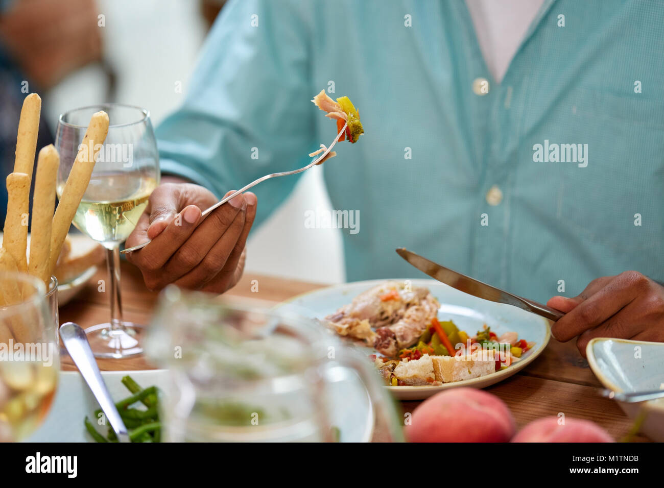 Black people eating meat hi-res stock photography and images - Alamy