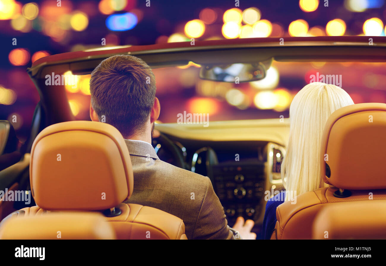 Woman driving car night hi-res stock photography and images - Alamy
