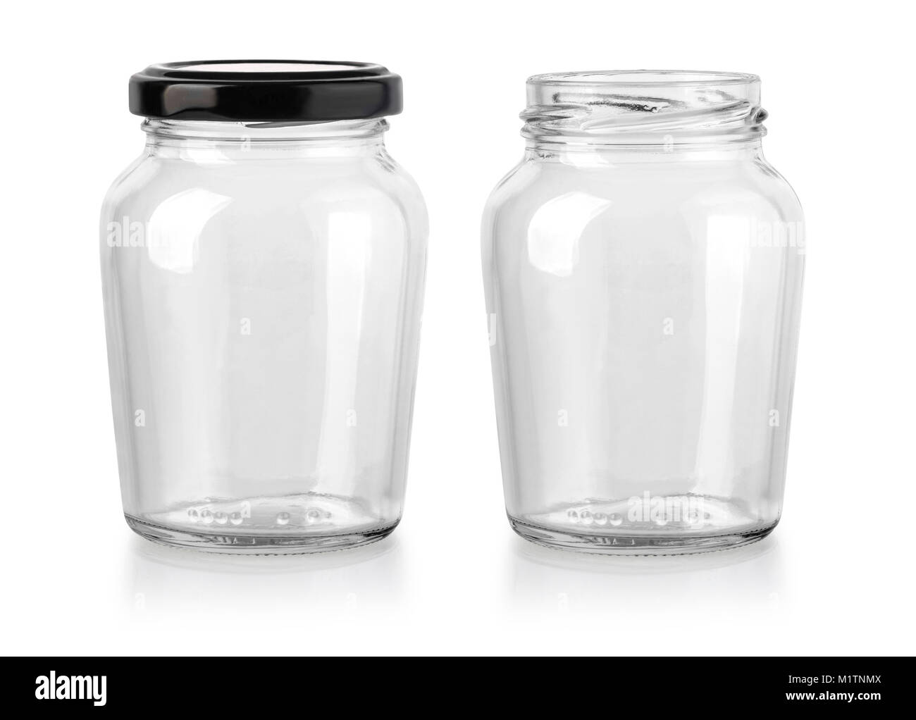 set of two jars isolated on white background Stock Photo - Alamy