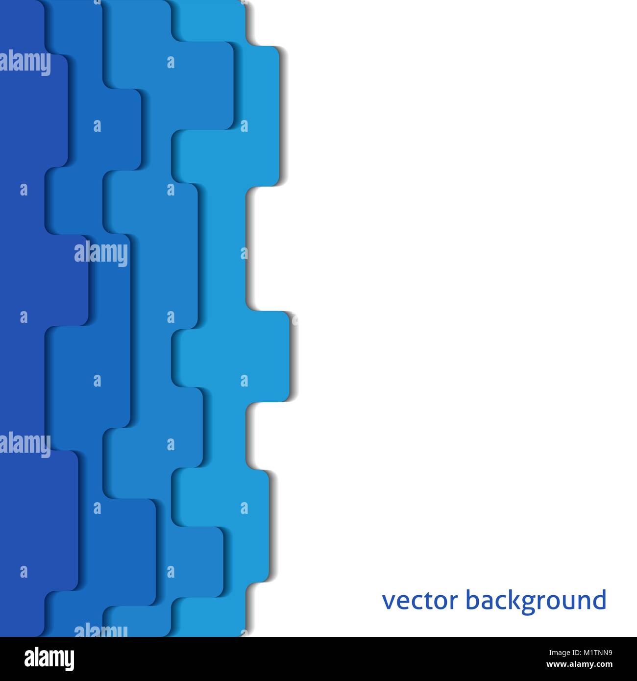 Creative blue modern background with 3d overlap design Stock Vector ...