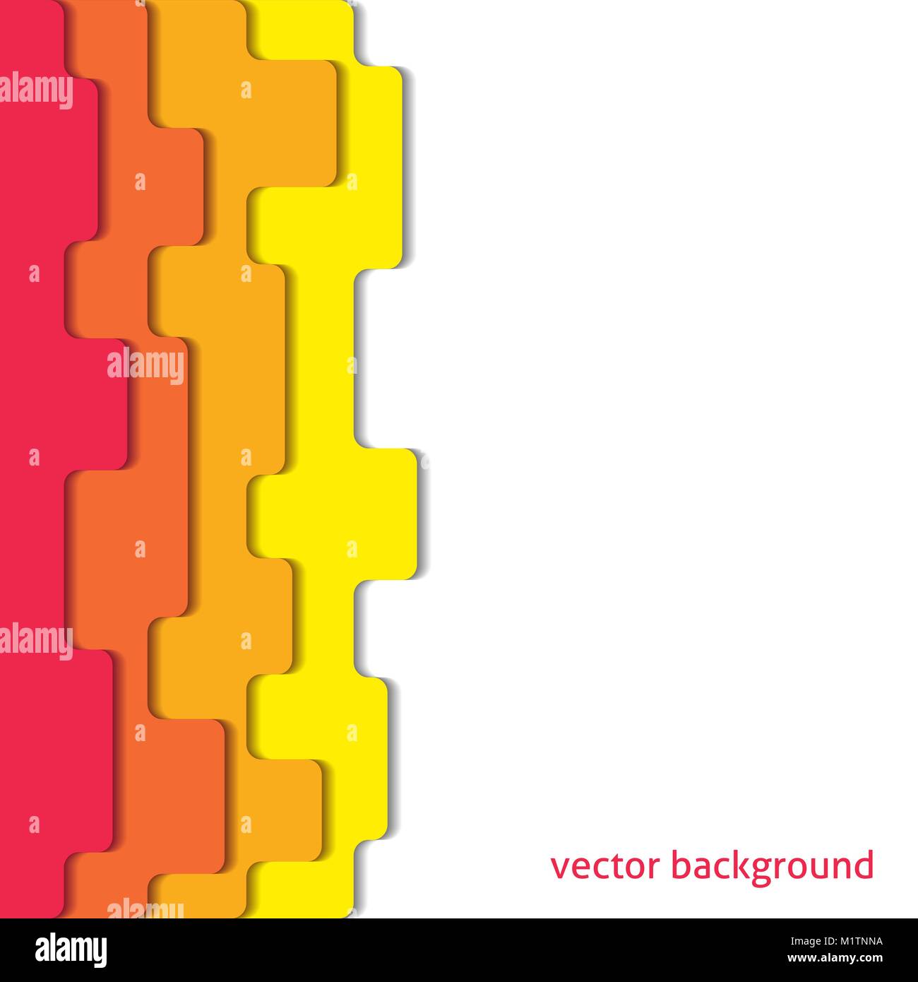 Creative orange modern background with 3d overlap design Stock Vector ...