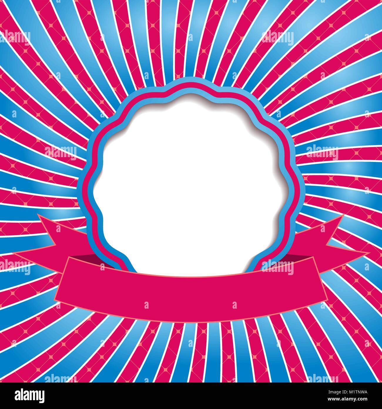 Blank vintage label on colorful sun rays background Stock Vector Image ...