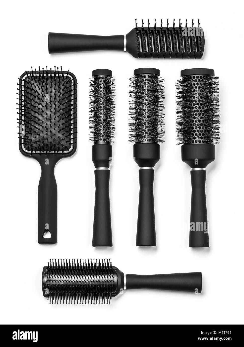 Hairdressing tools on white background Stock Photo - Alamy