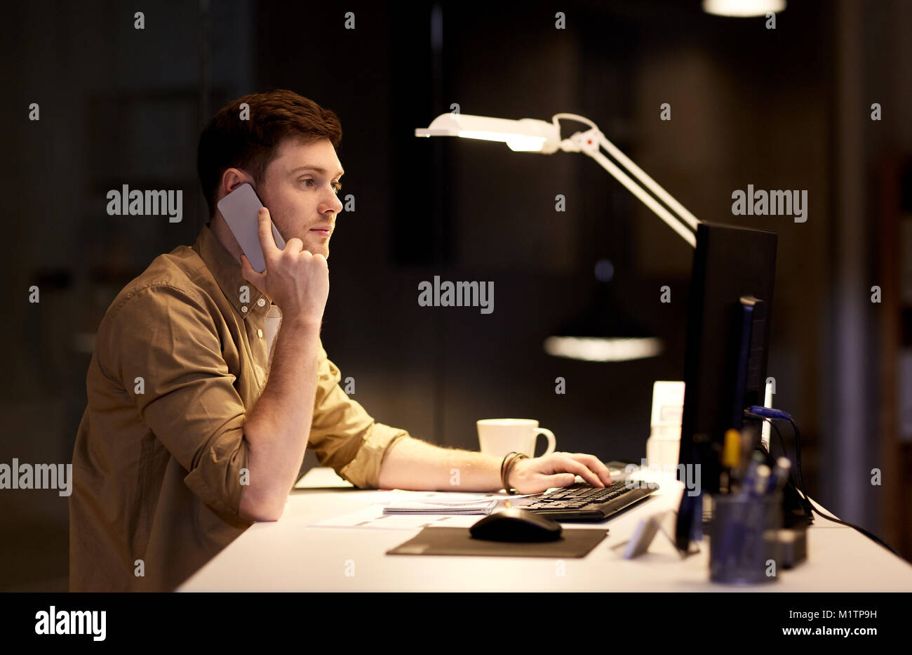 Calling late hi-res stock photography and images - Alamy