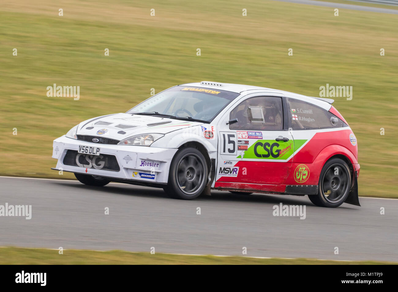Ford Focus Millington with driver Rob Hughes and co-driver Sion Cunniff ...