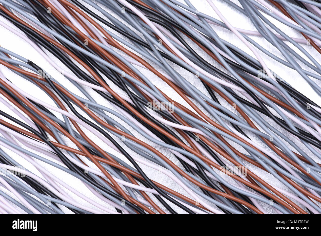 Electrical cables and wires closeup Stock Photo - Alamy