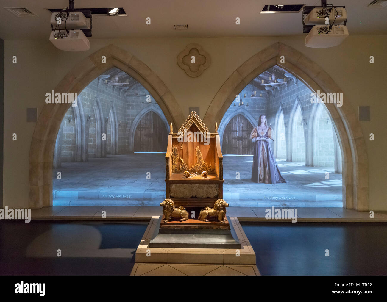 Display in the King Richard III Visitor Centre, Leicester, England, UK ...