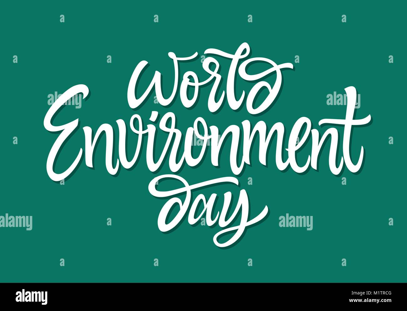 World Environment day - vector hand drawn brush pen lettering Stock ...