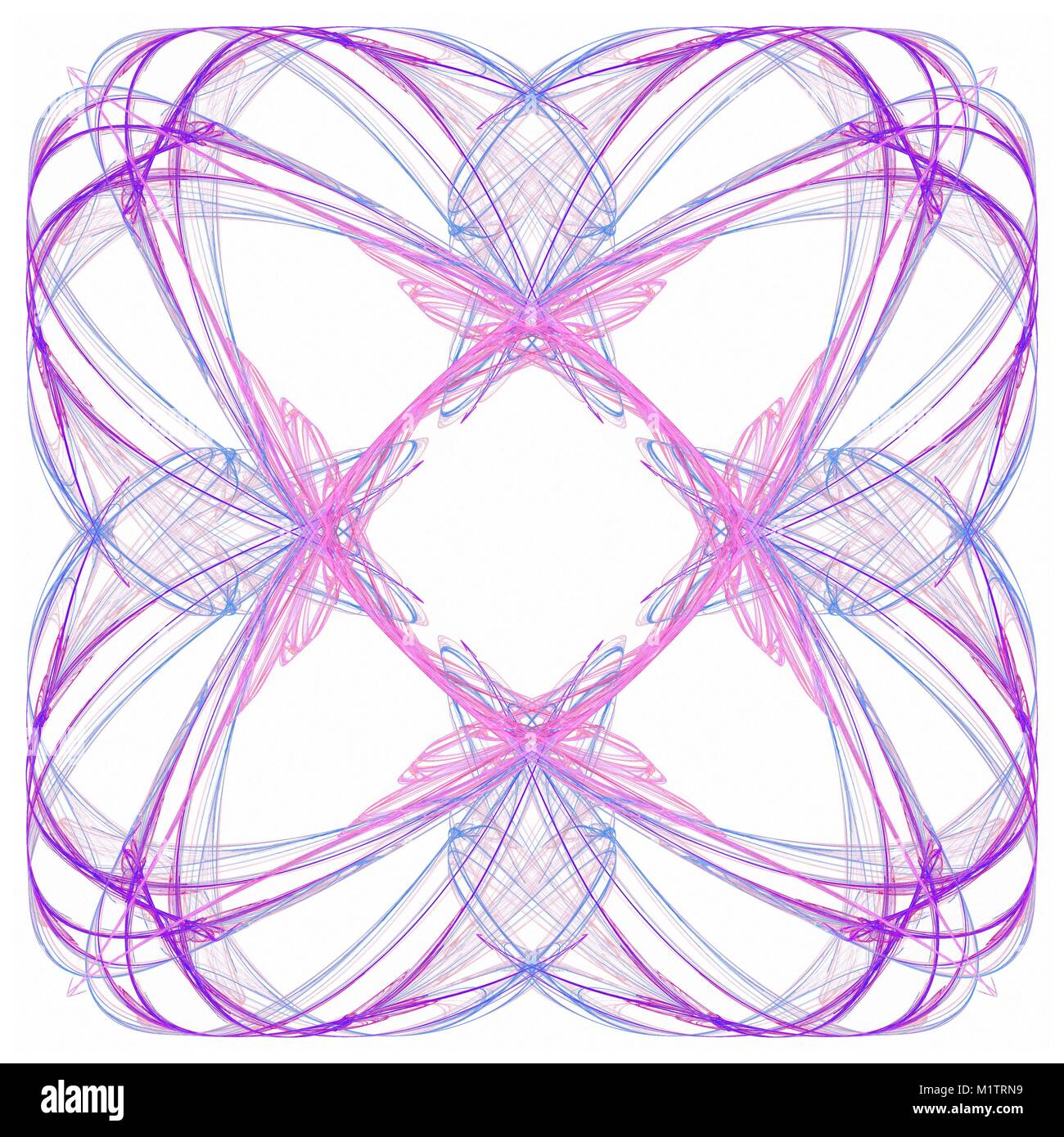 Abstract purple floral pattern isolated on white background Stock Photo ...