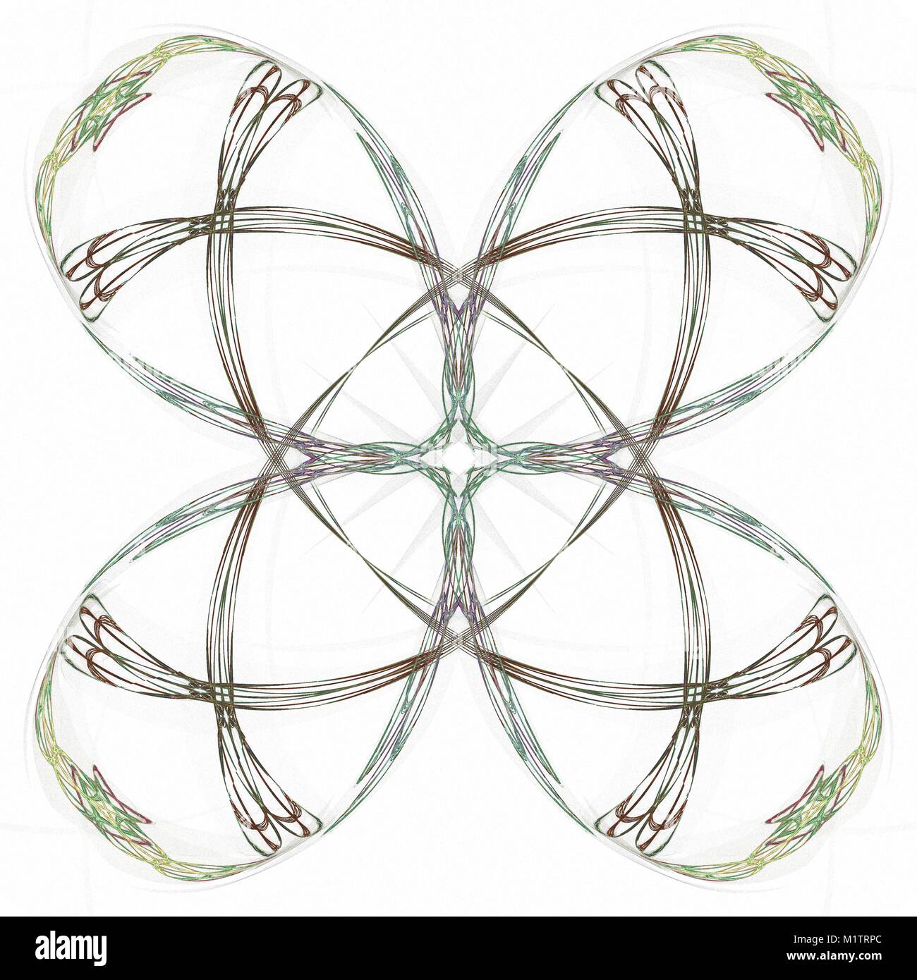 Abstract green floral pattern isolated on white background Stock Photo ...