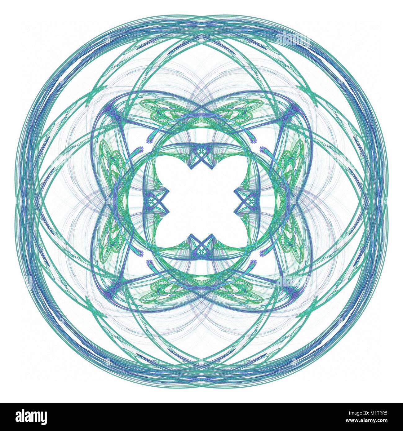 Abstract green floral pattern isolated on white background Stock Photo ...