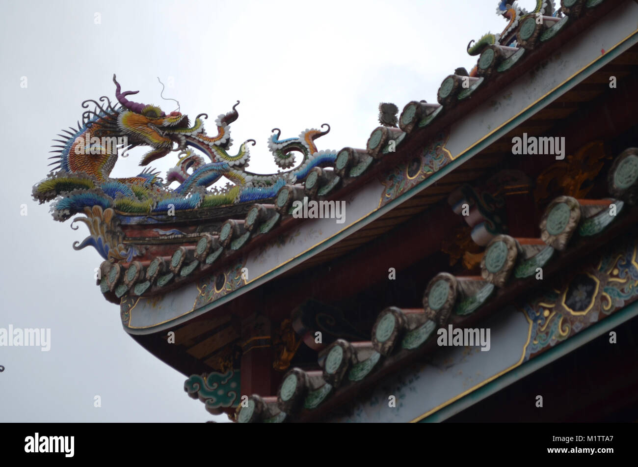 The buddhist Dalongdong Baoan Temple in Taipei city, Taiwan Stock Photo ...