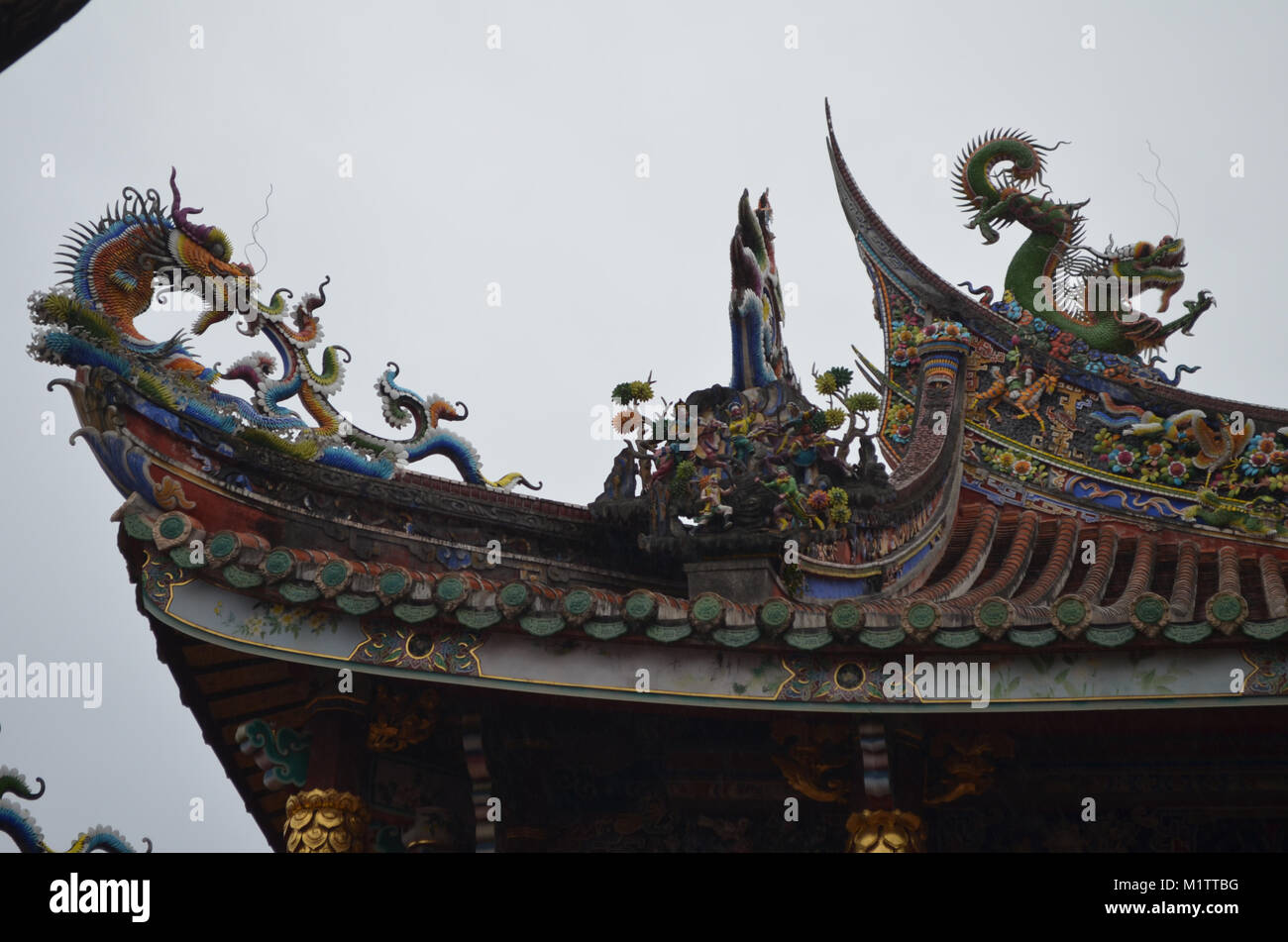 The buddhist Dalongdong Baoan Temple in Taipei city, Taiwan Stock Photo ...