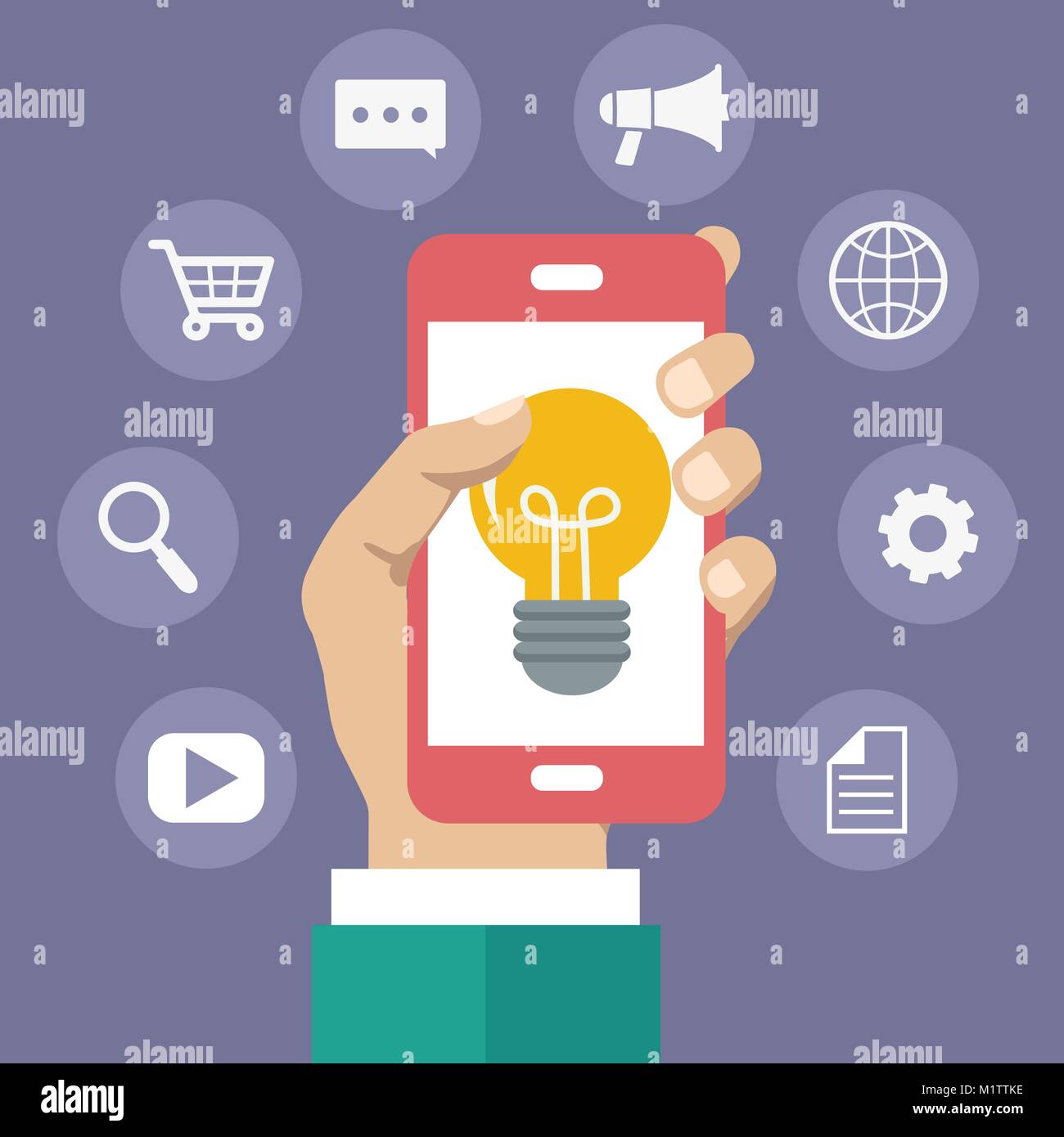 Mobile advertising vector vectors hi-res stock photography and images ...