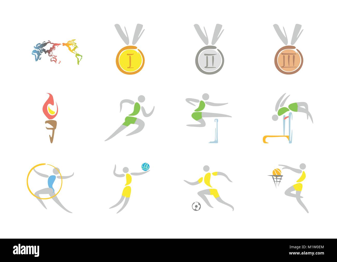 Silver medal map hi-res stock photography and images - Alamy