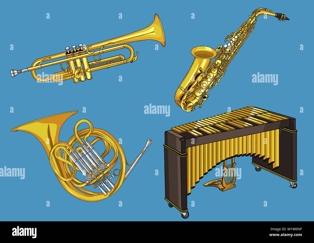 Vector illustration- various retro concept object. vintage illustration ...