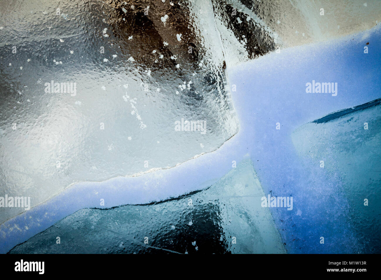 Ice and snow detail outdoors, background, texture Stock Photo - Alamy