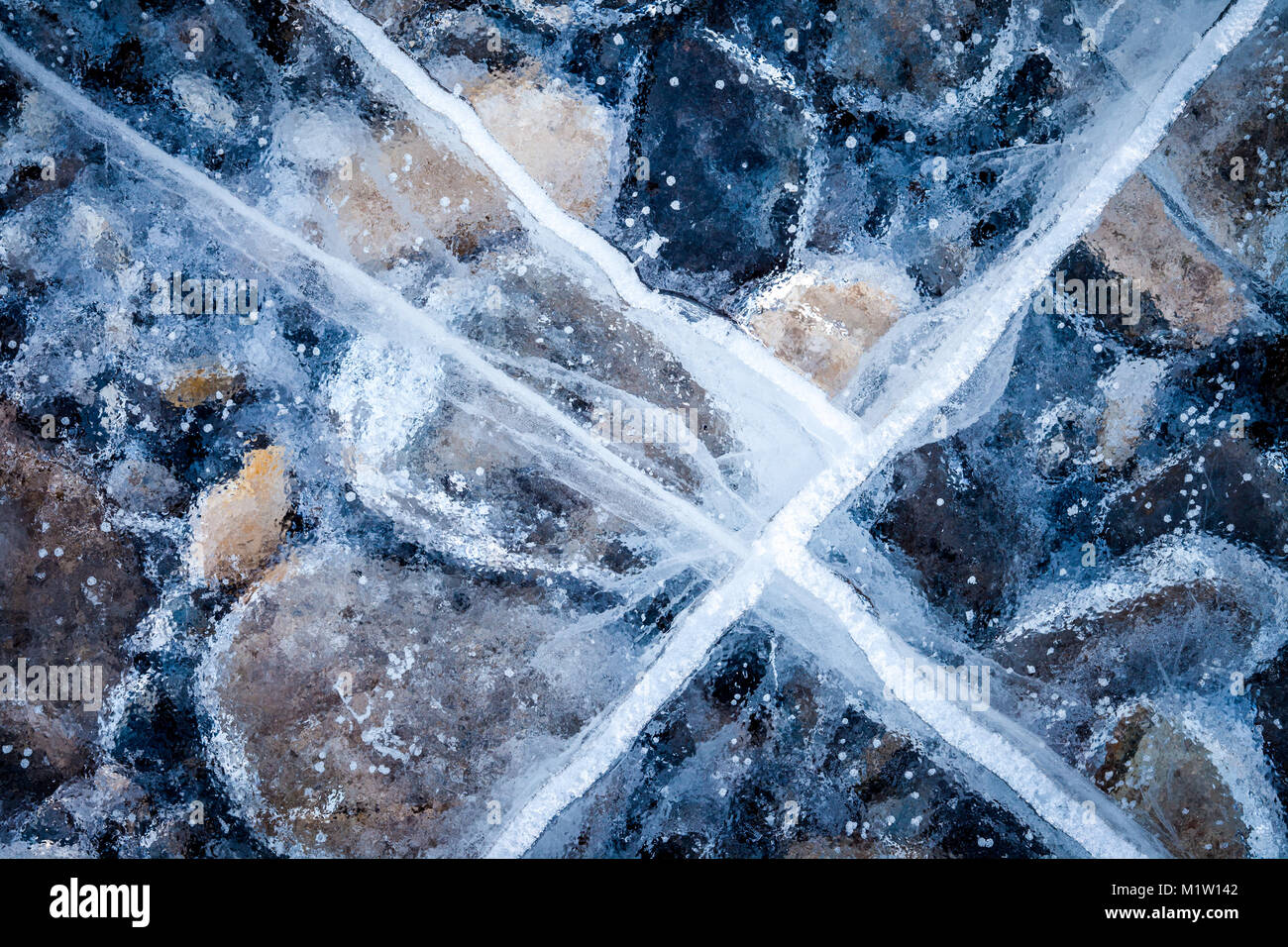 Ice and snow detail outdoors, background, texture Stock Photo - Alamy