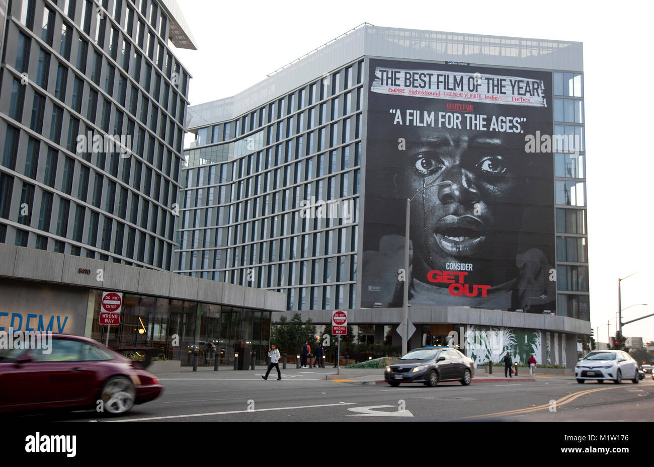 Buildings with large billboards on the Sunset Strip in Los Angeles, CA ...