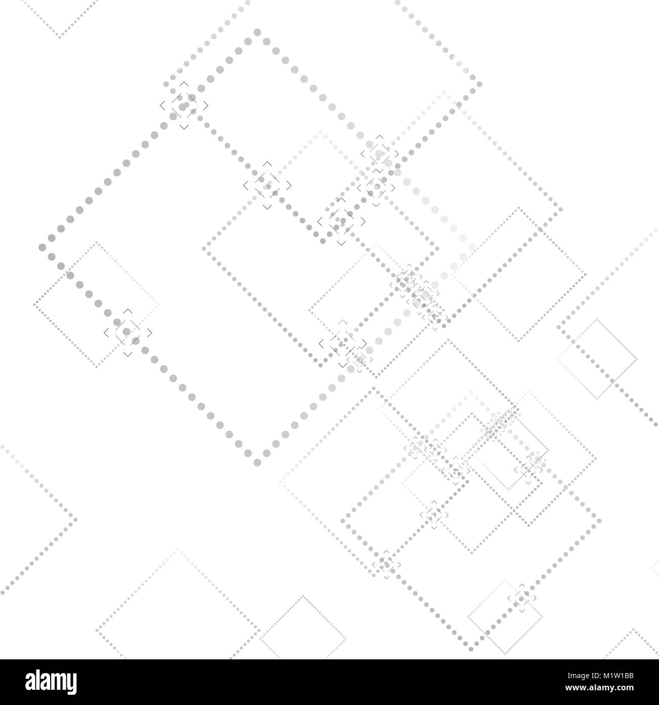 Grey squares abstract tech background Cut Out Stock Images & Pictures ...