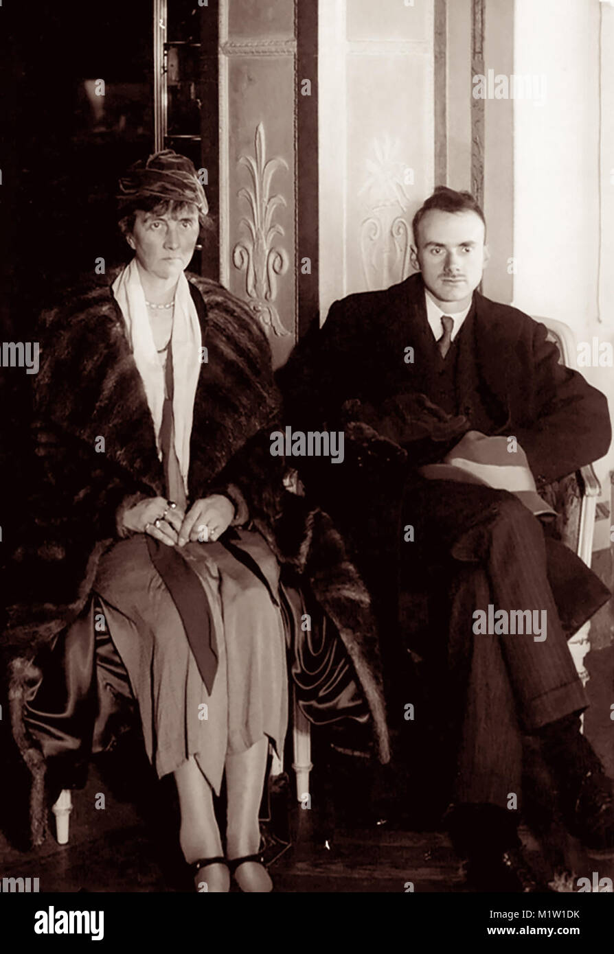 Paul Adrien Maurice Dirac (1902-1984) in 1933 with his mother in ...