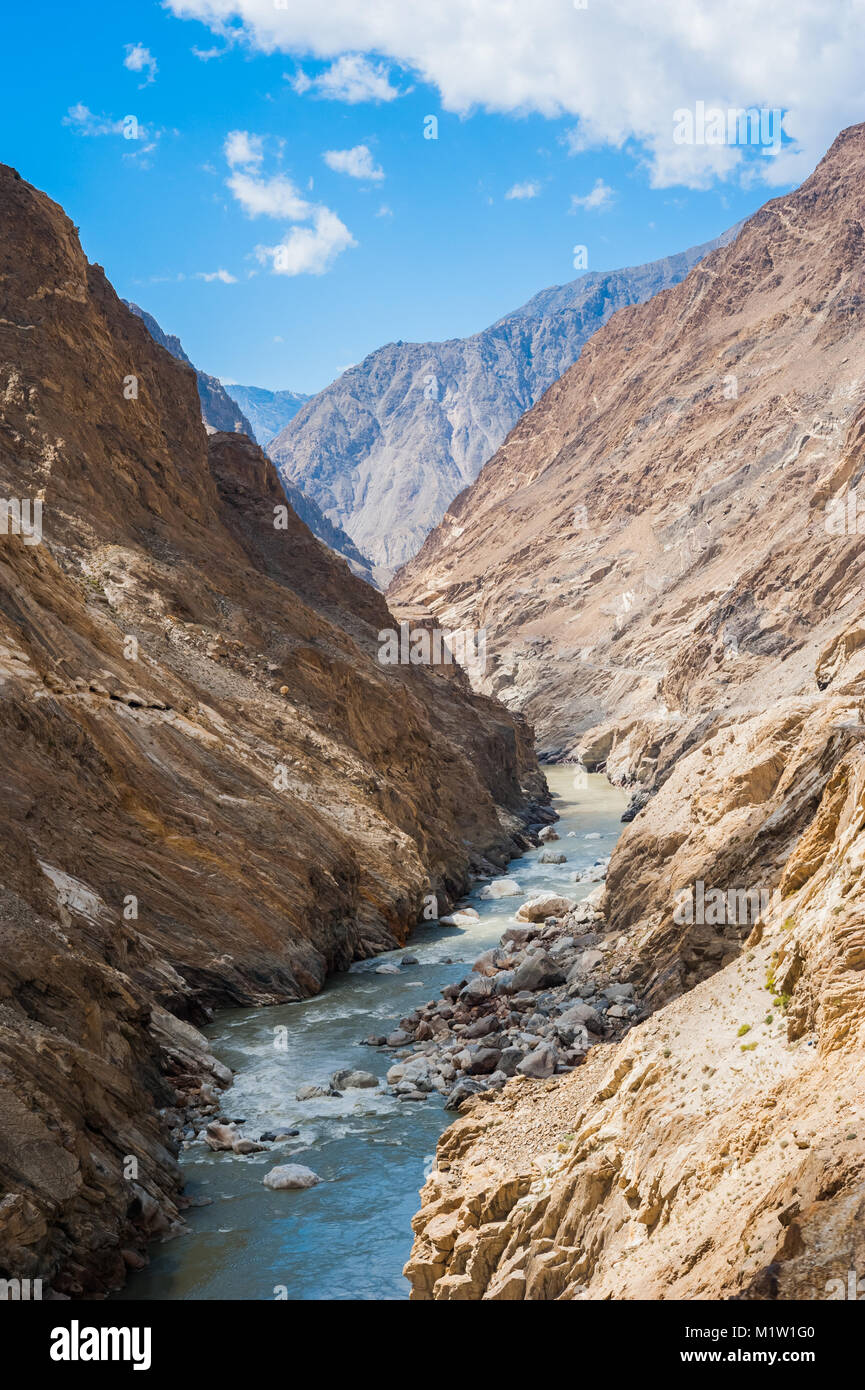View of the Karakoram mountain range in northern Pakistan Stock Photo ...