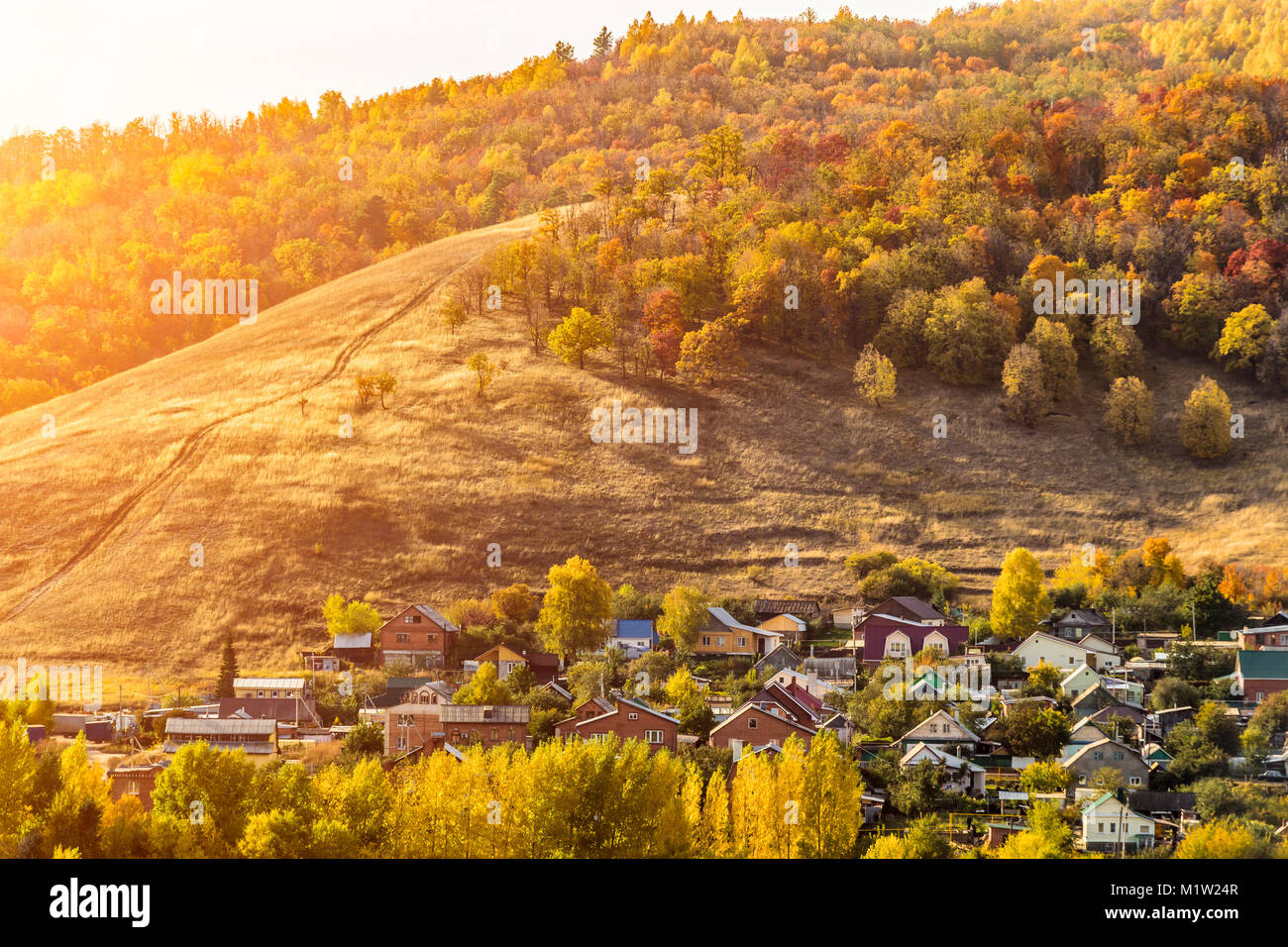 City on hillside in rural hi-res stock photography and images - Alamy