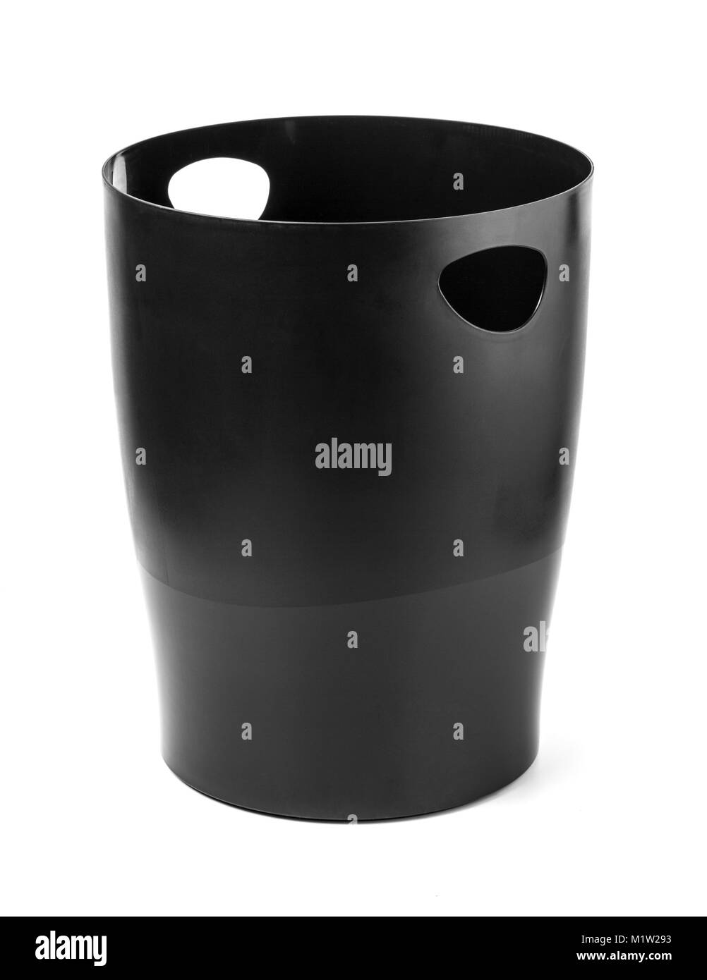 Black bucket on a white background isolated Stock Photo - Alamy