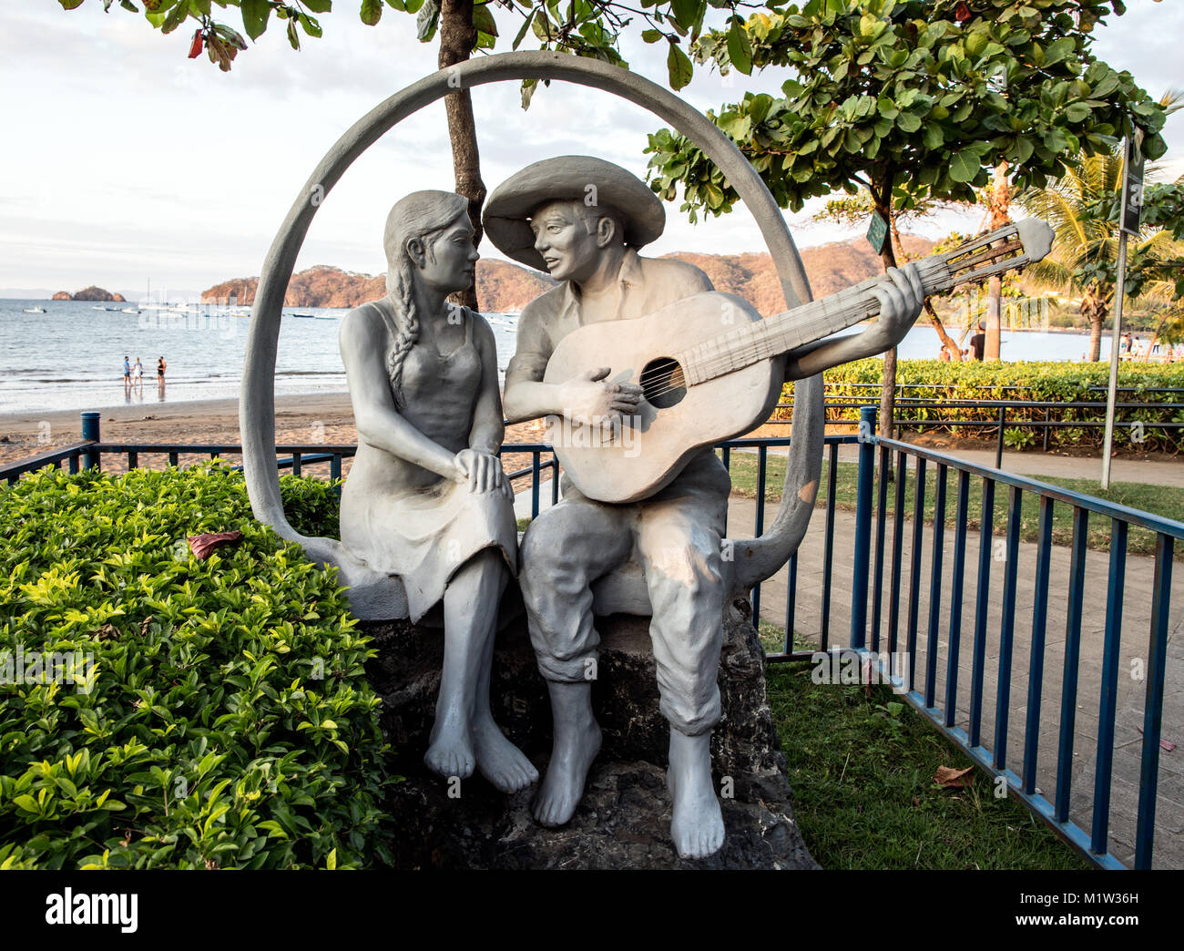 Bronze Sculpture On the Beach In Playa Coco Costa Rica Stock Photo - Alamy